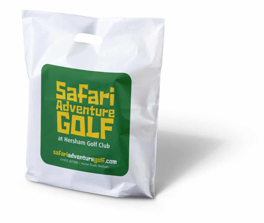 Printed Patch Handle Plastic Bags | The Printed Bag Shop